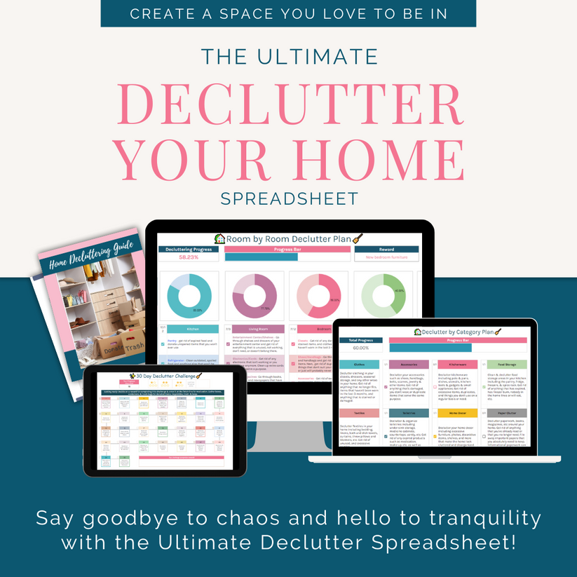 Ultimate Home Declutter Spreadsheet – Money Minded Mom Shop