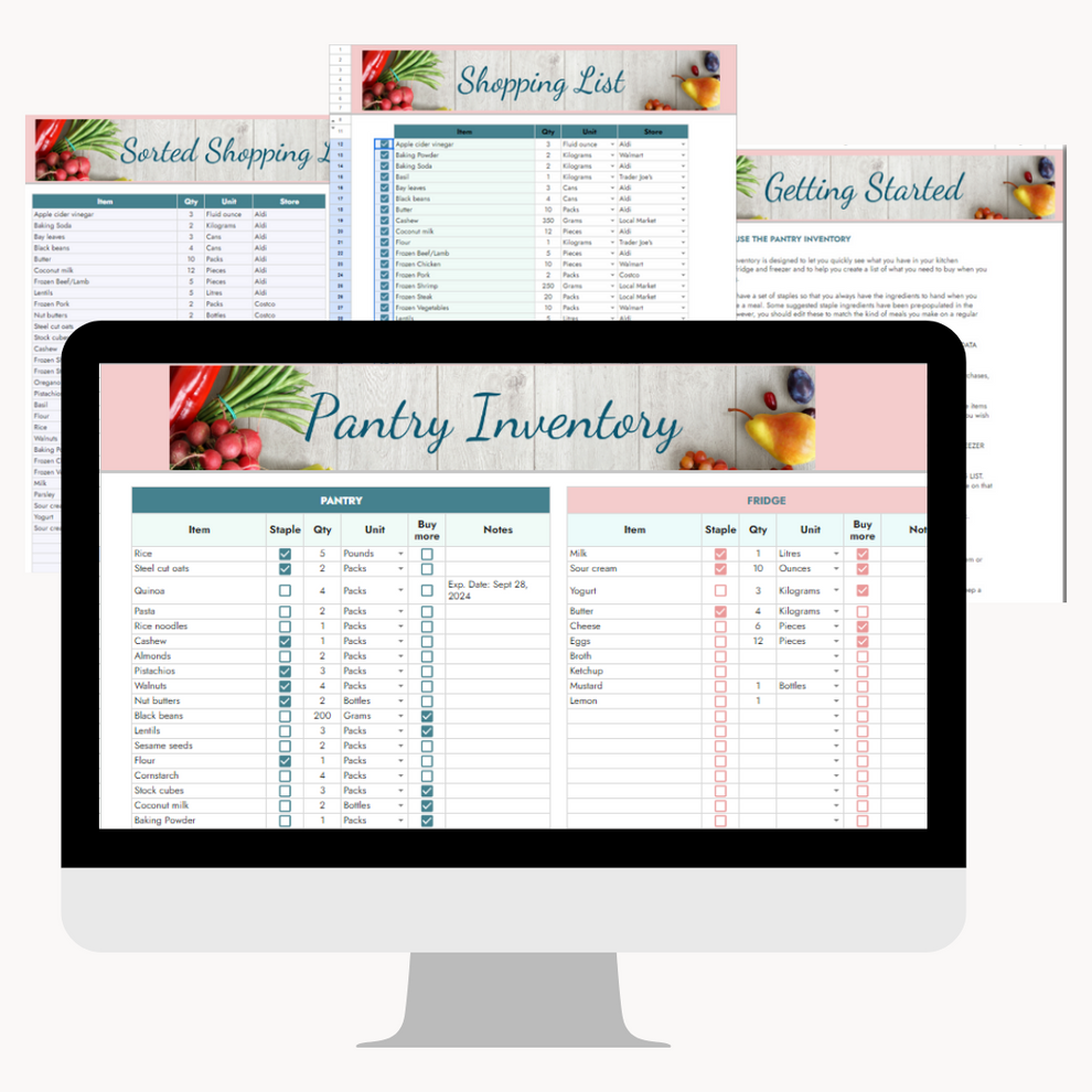Pantry Inventory Tracking Spreadsheet – Money Minded Mom Shop