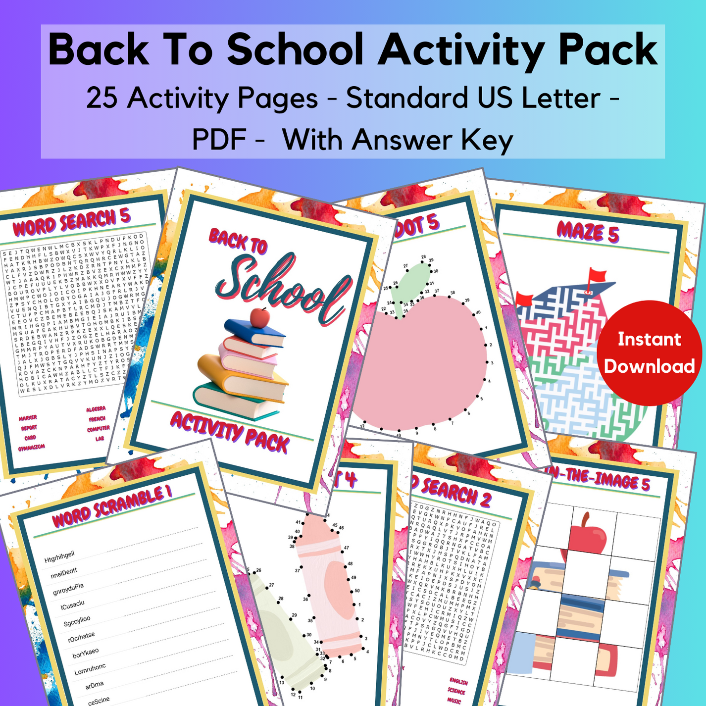 Back to School Kids Activity Book – Money Minded Mom Shop