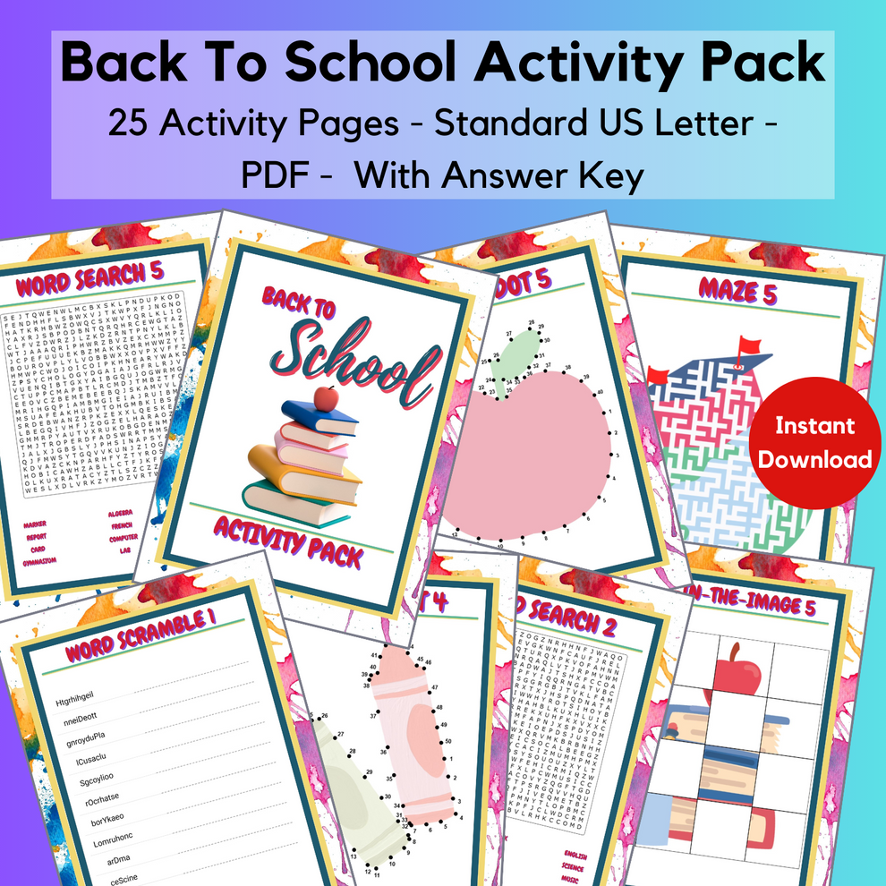 Back to School Kids Activity Book – Money Minded Mom Shop
