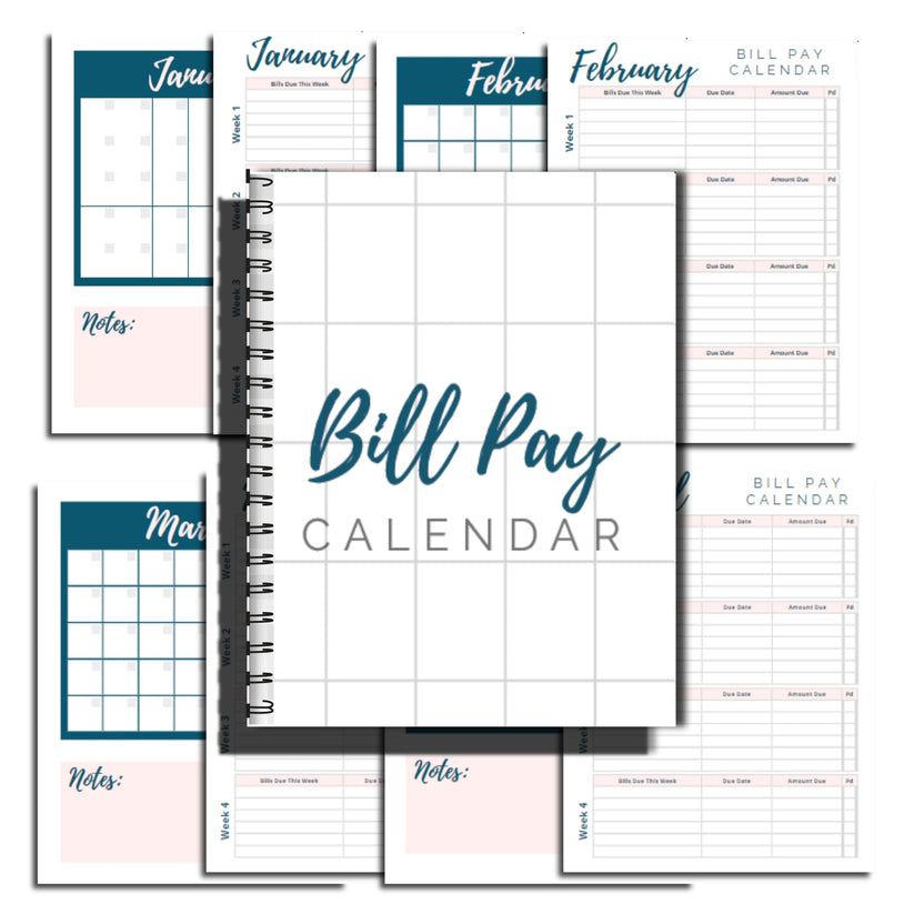 Monthly Bill Pay Calendar – Money Minded Mom Shop