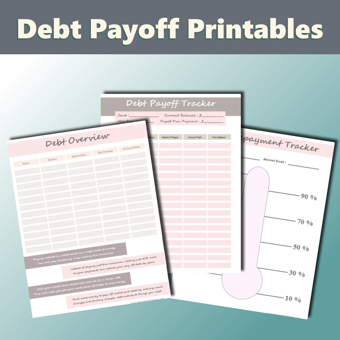 Debt Payoff Tracking Sheet Printable – Money Minded Mom Shop