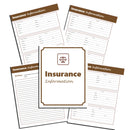 Insurance Information Worksheets – Money Minded Mom Shop